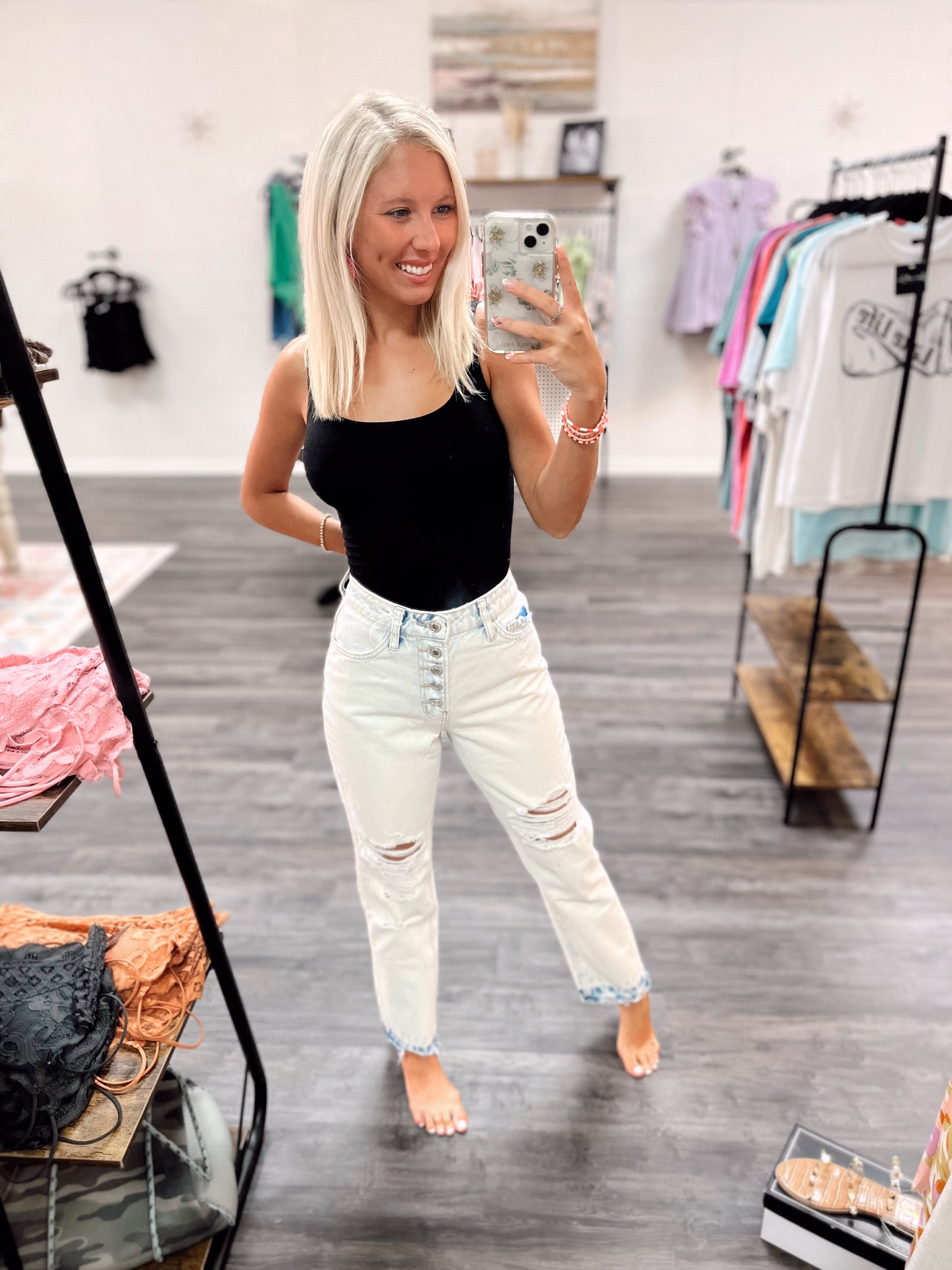 Stone Dust Mom Jean | Jean And Jane Boutique